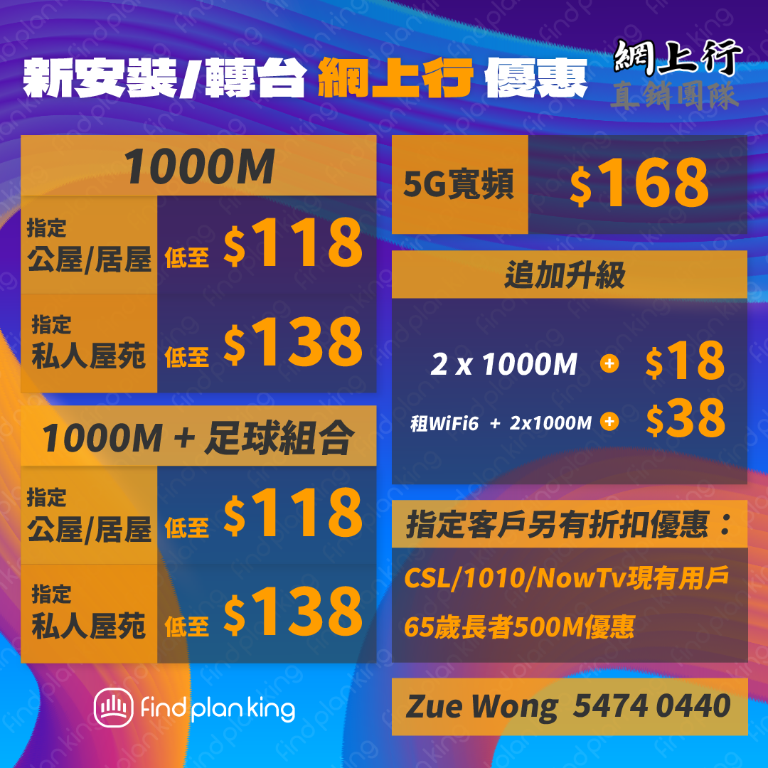 ️即日更新 ️網上行光纖入屋🛜最齊 | 家居寬頻 | 求Plan王 | 全港首個電訊優惠比較平台